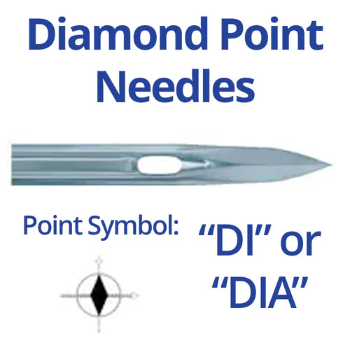 Schmetz 134DI Diamond Point Industrial Sewing Machine Needles – AE ...